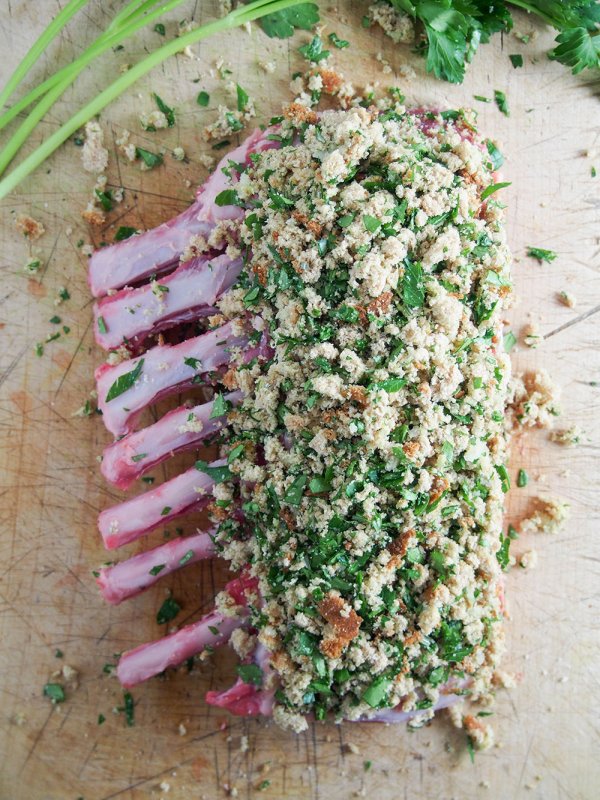 Garlic herb crusted rack of lamb - Caroline's Cooking