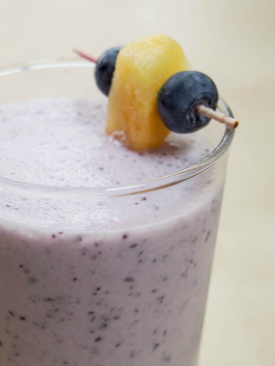 Blueberry piña colada (pina colada - cocktail and mocktail) - Caroline ...