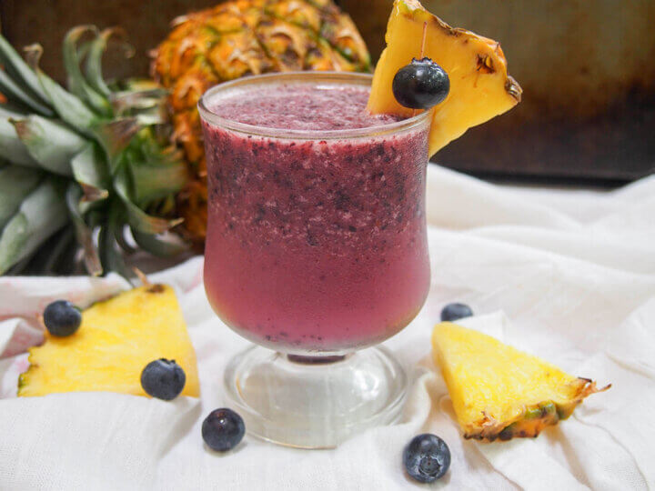 Blueberry piña colada (pina colada - cocktail and mocktail) - Caroline ...
