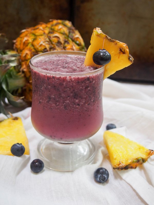 Blueberry piña colada (pina colada - cocktail and mocktail) - Caroline ...