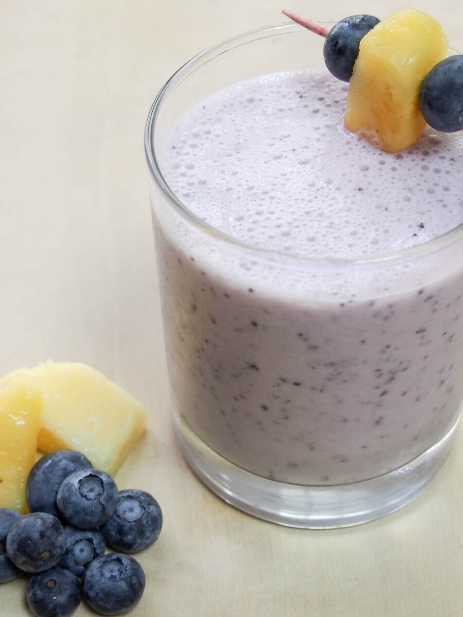 Blueberry piña colada (pina colada - cocktail and mocktail) - Caroline ...