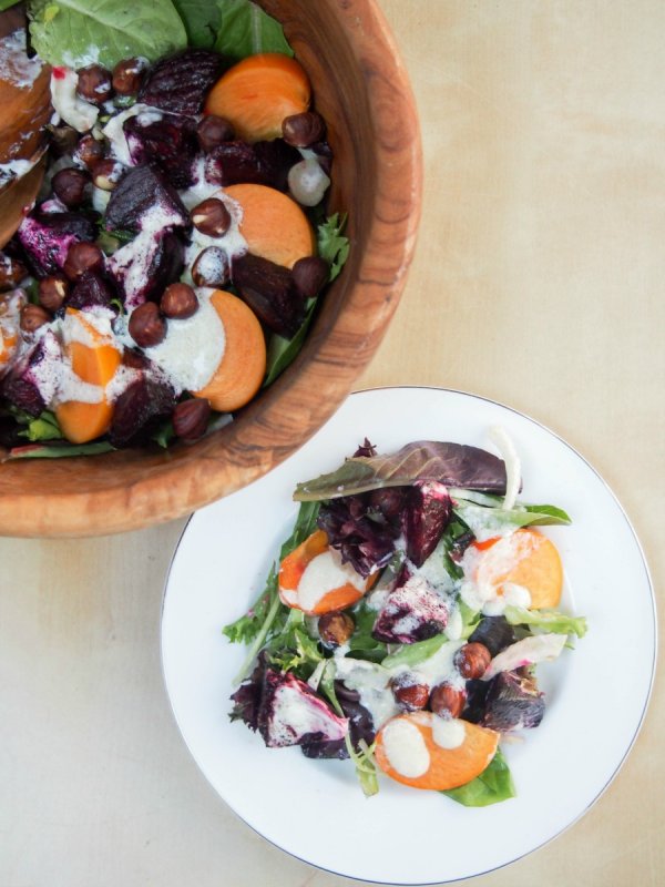 Winter beet salad with goat's cheese dressing - Caroline's Cooking