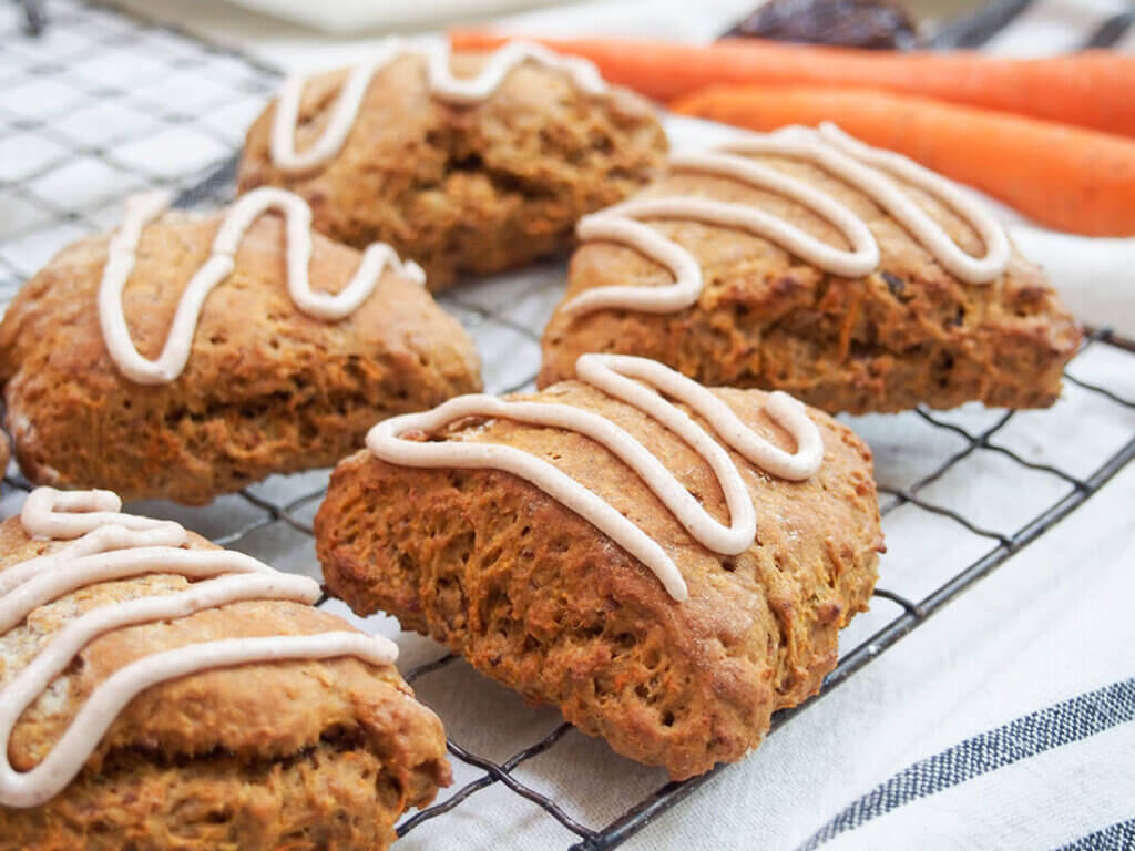 Carrot cake scones - Caroline's Cooking