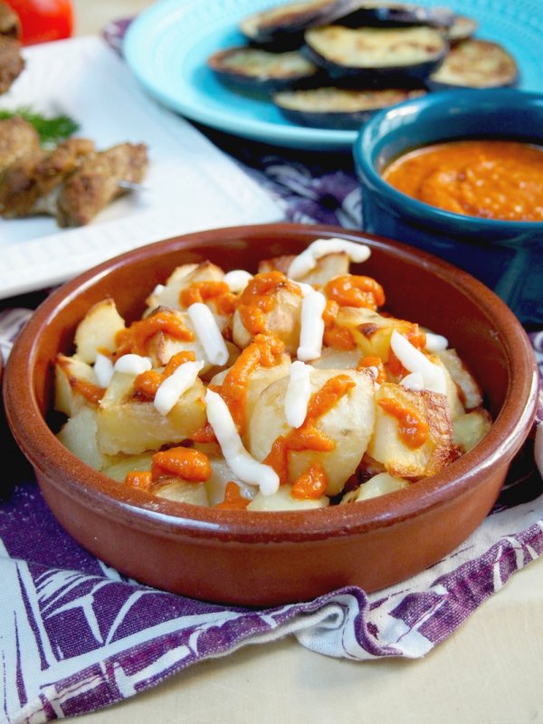 Healthier patatas bravas - Caroline's Cooking