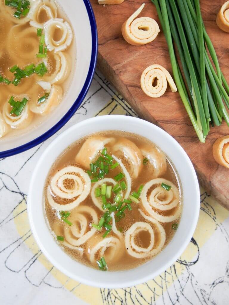 German pancake soup (Flädlesuppe) - Caroline's Cooking