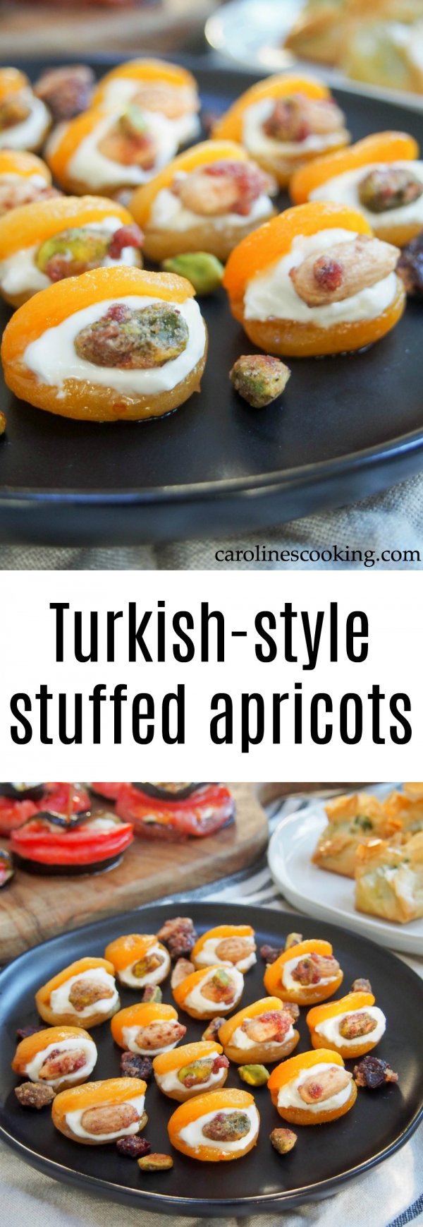 Turkish-style stuffed apricots - Caroline's Cooking