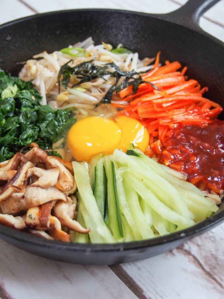 Vegetarian bibimbap - Caroline's Cooking