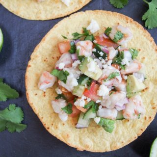 Shrimp ceviche tostadas - Caroline's Cooking