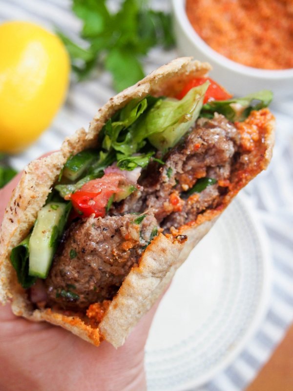 Lamb kofte burger - Caroline's Cooking
