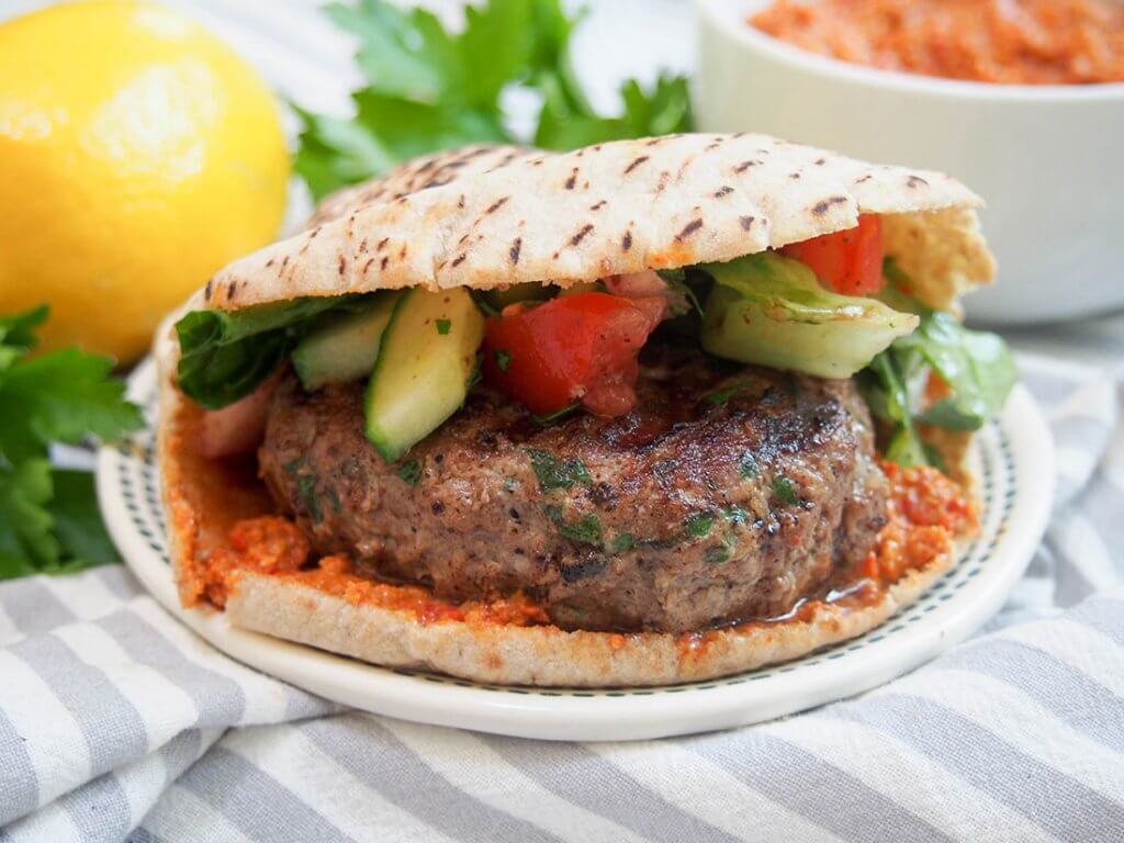 Lamb kofte burger - Caroline's Cooking