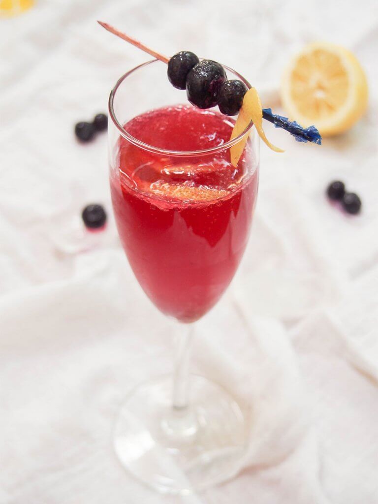 Blueberry French 75 - Caroline's Cooking