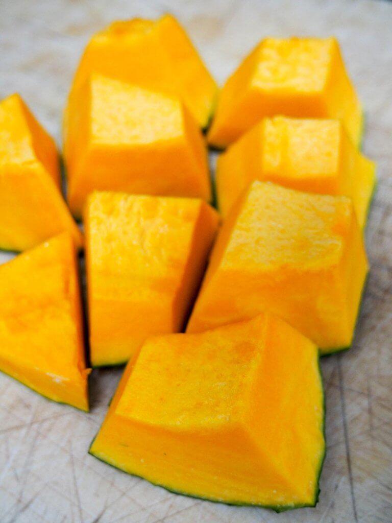 Kabocha no nimono (Japanese simmered squash) - Caroline's Cooking
