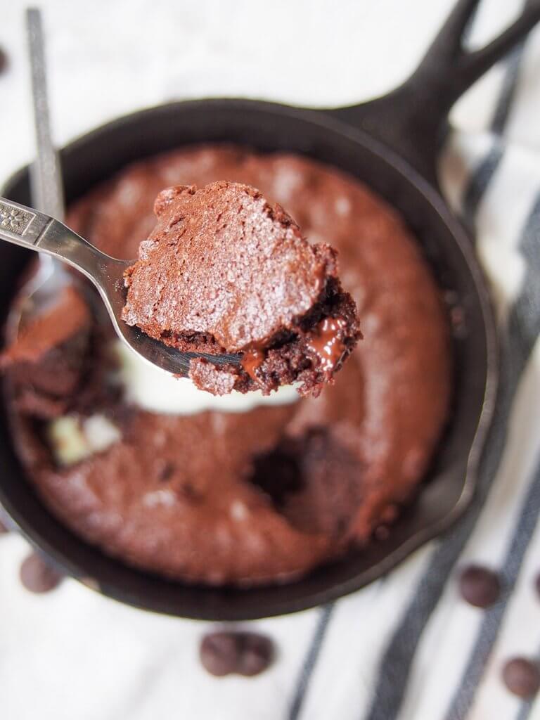 Mini skillet brownie - Caroline's Cooking