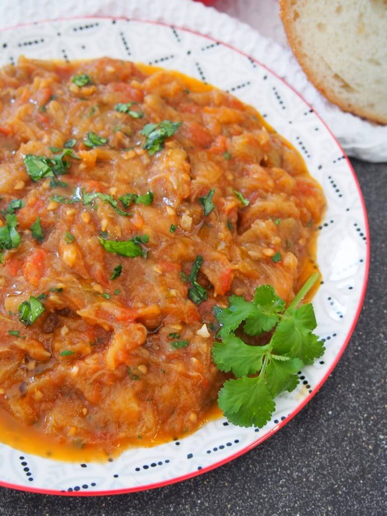 Zaalouk (Moroccan eggplant salad) - Caroline's Cooking