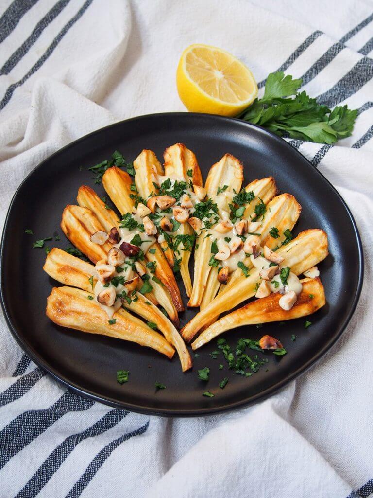 Maple roasted parsnips - Caroline's Cooking