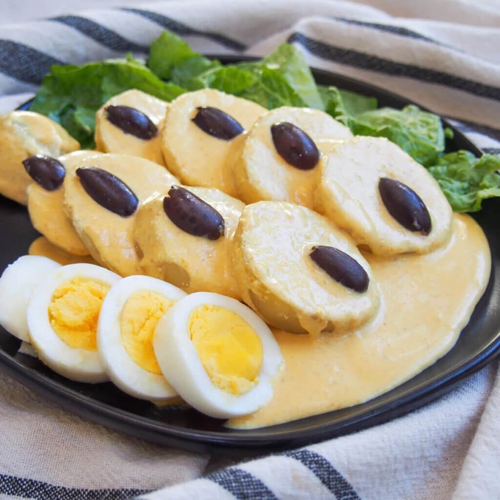 Papa a la Huancaina - Caroline's Cooking