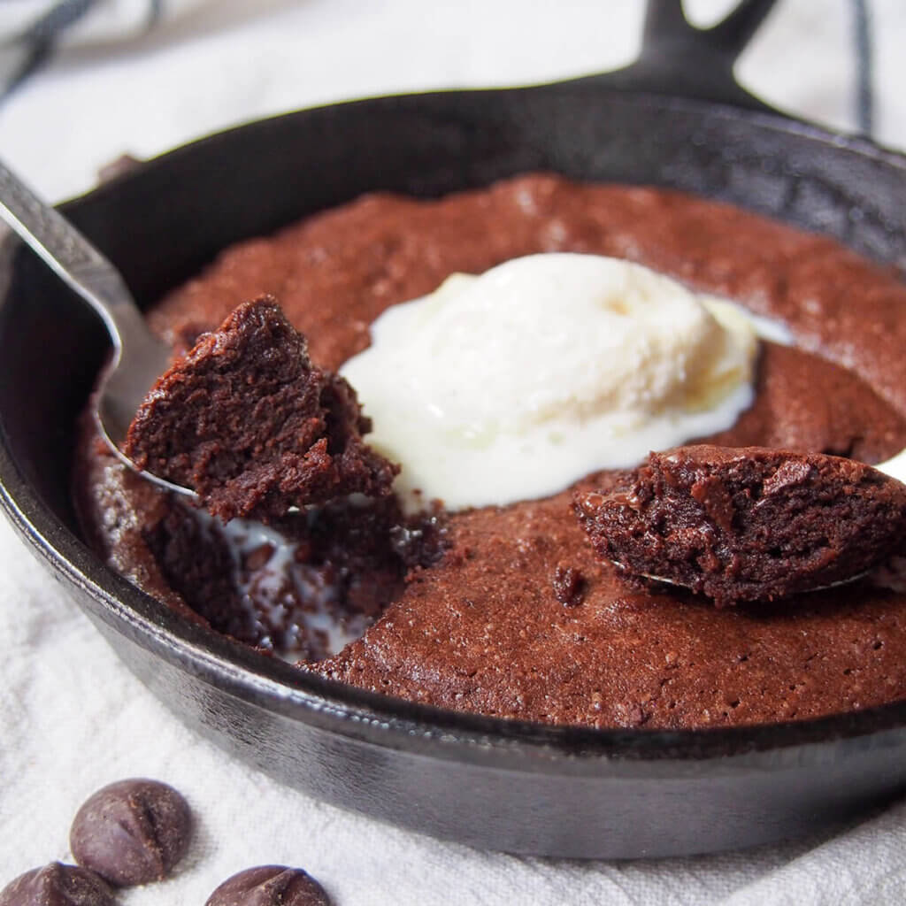 Mini skillet brownie - Caroline's Cooking
