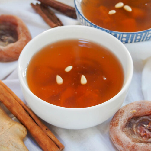 Sujeonggwa (Korean cinnamon tea) - Caroline's Cooking