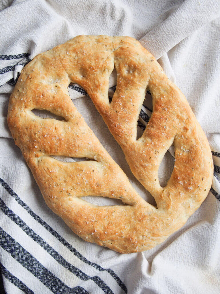 Herb fougasse - Caroline's Cooking