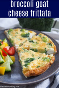 Broccoli goat cheese frittata - Caroline's Cooking