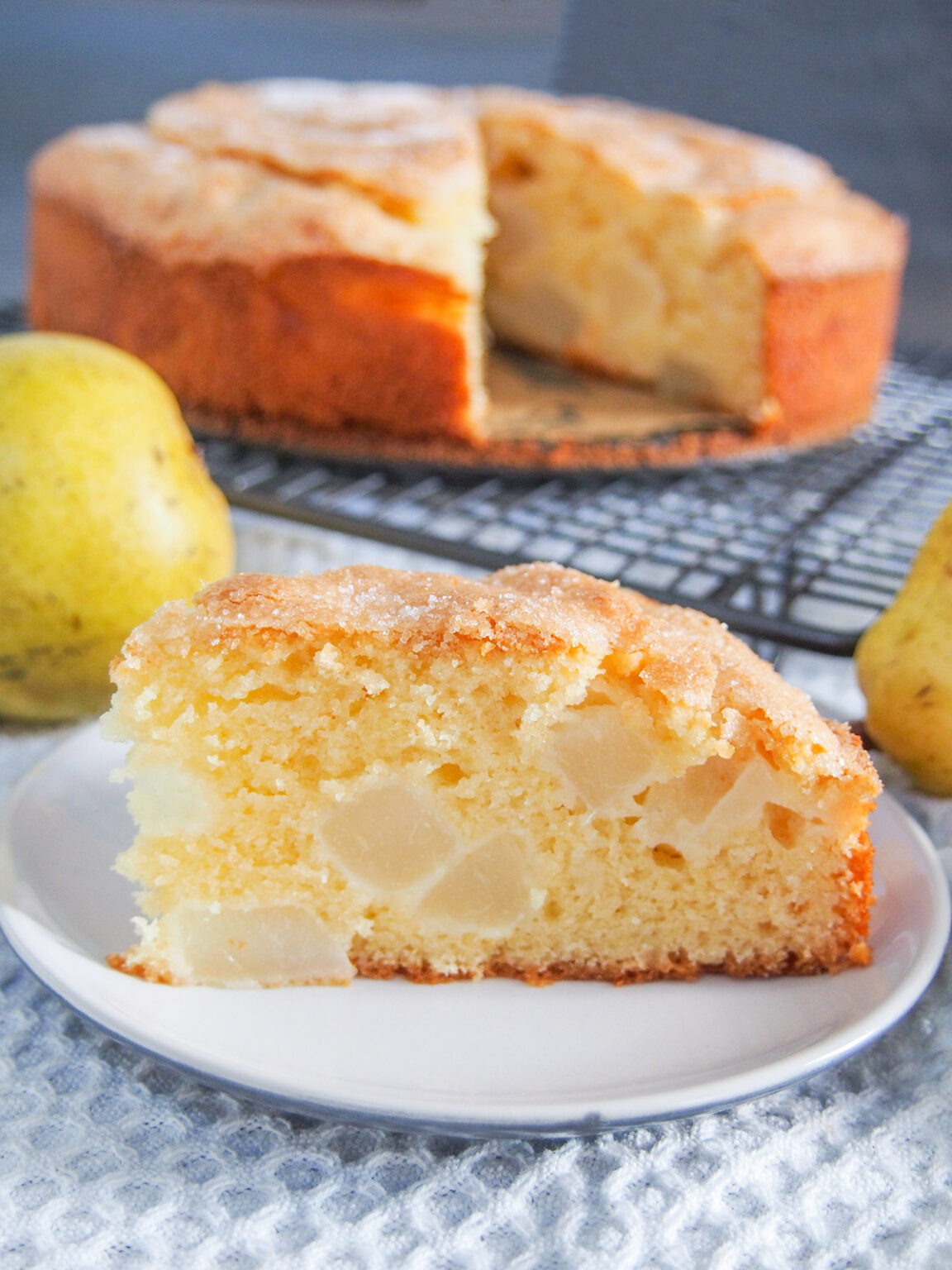 French pear cake - Caroline's Cooking