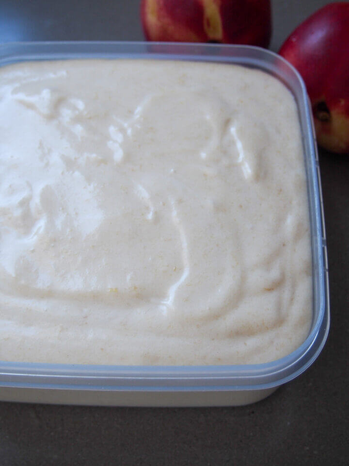 Nectarine ice cream (no churn) - Caroline's Cooking