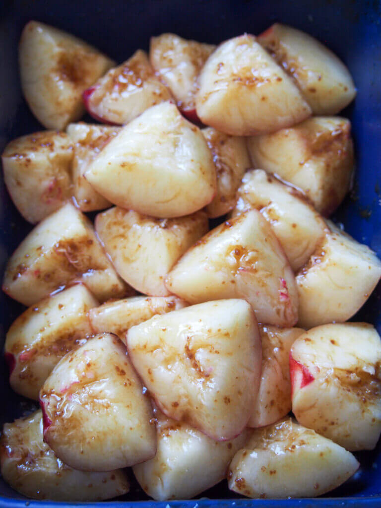 Nectarine ice cream (no churn) - Caroline's Cooking