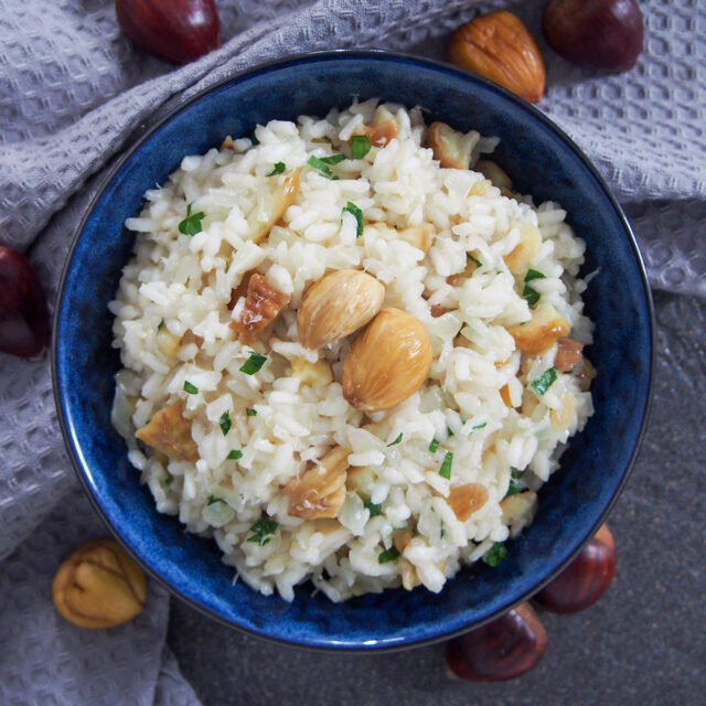 Chestnut risotto - Caroline's Cooking