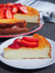 Swedish cheesecake with strawberries (ostkaka) - Caroline's Cooking