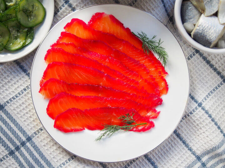Beet cured salmon - Caroline's Cooking