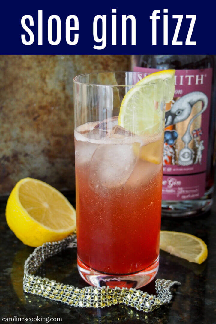 Sloe gin fizz - Caroline's Cooking
