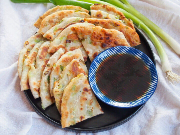 Chinese scallion pancakes (cong you bing) - Caroline's Cooking