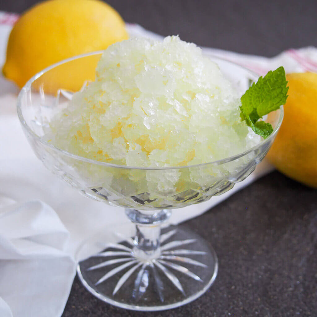 Lemon granita - Caroline's Cooking