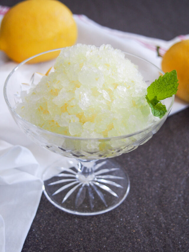 Lemon granita - Caroline's Cooking