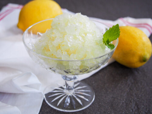Lemon granita - Caroline's Cooking