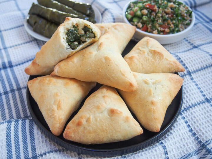 Spinach fatayer - Caroline's Cooking