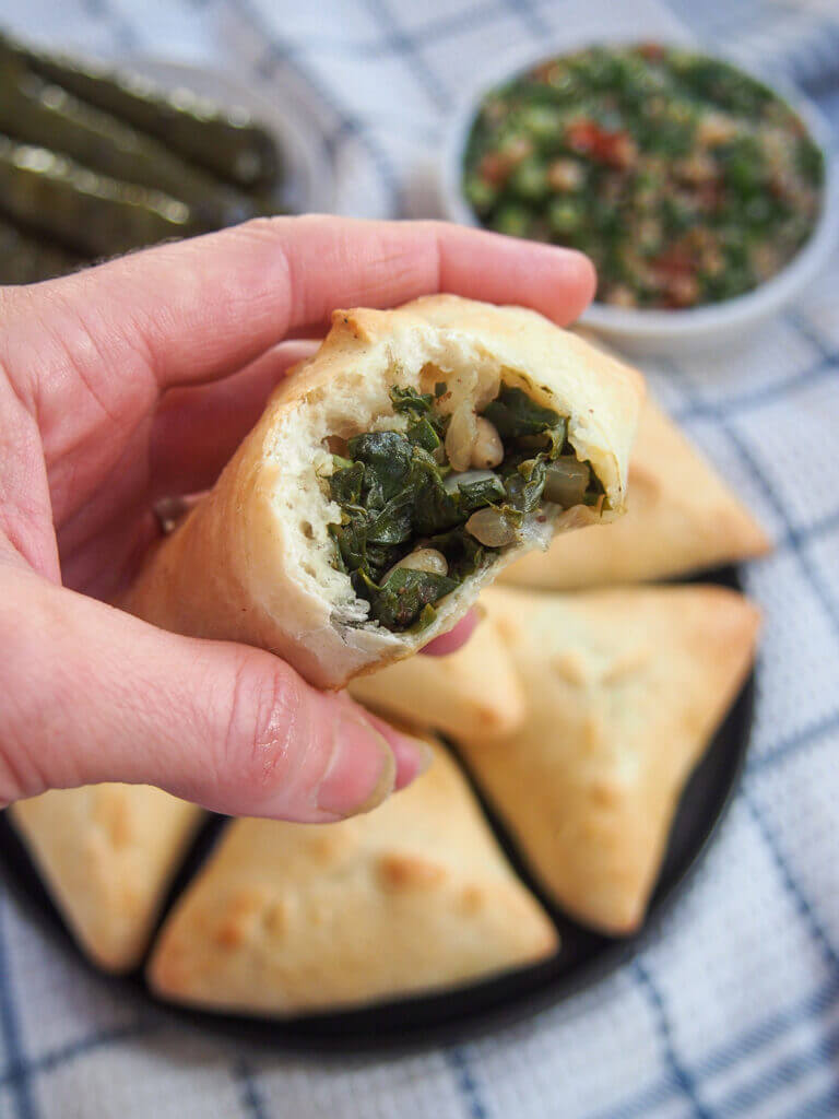 Spinach fatayer - Caroline's Cooking