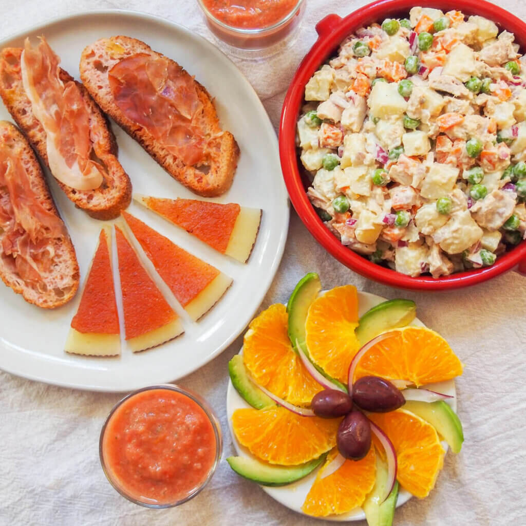 Simple summer cold Spanish tapas - Caroline's Cooking