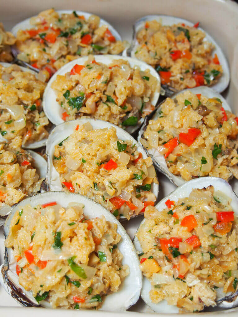 New England style stuffed clams - Caroline's Cooking