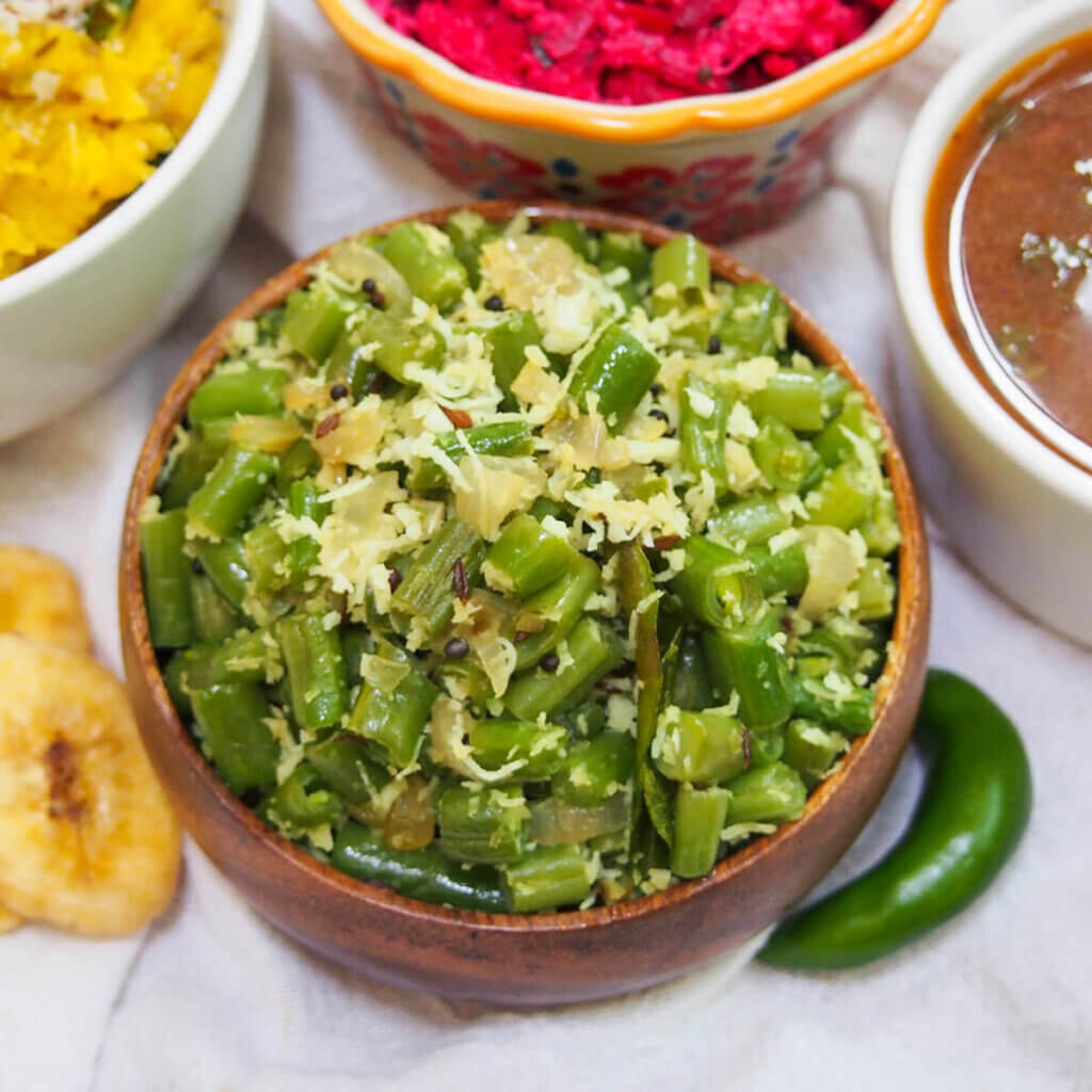 Beans thoran - Caroline's Cooking