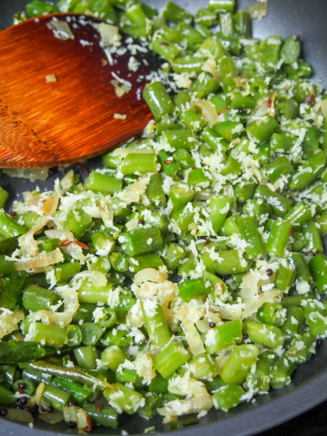 Beans thoran - Caroline's Cooking