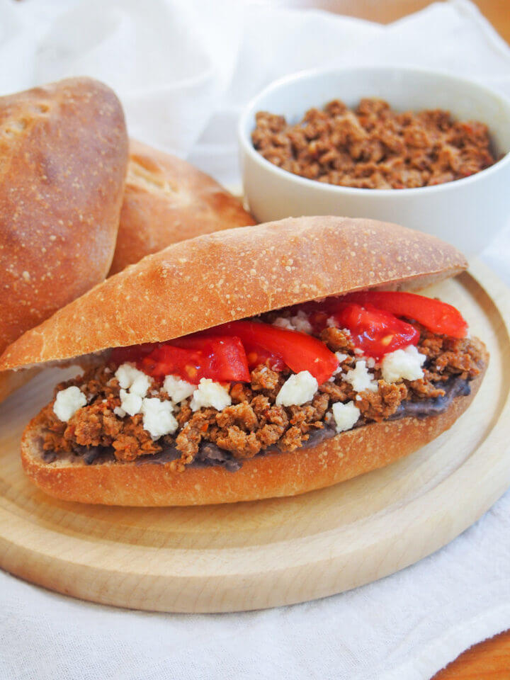 Mexican chorizo torta - Caroline's Cooking