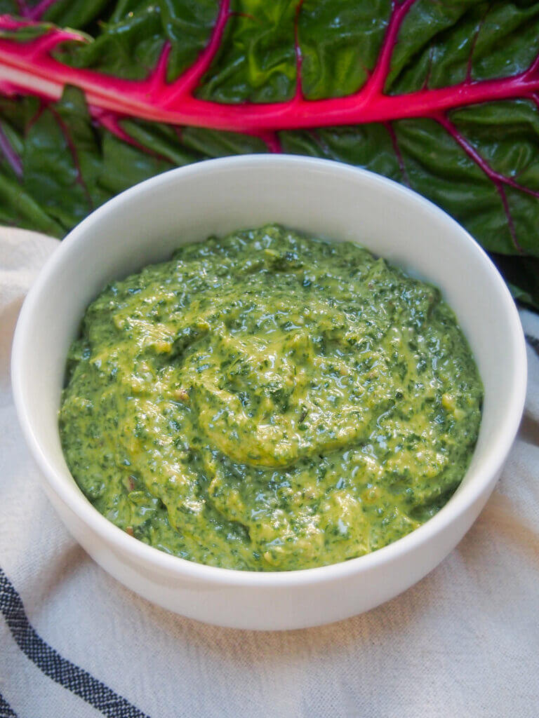Creamy chard pesto - Caroline's Cooking