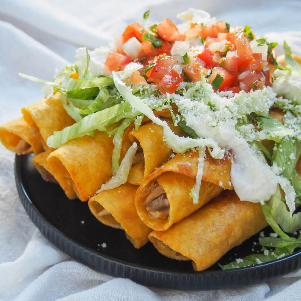 Chicken flautas - Caroline's Cooking