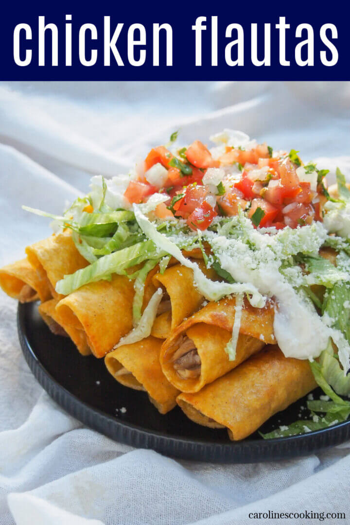 Chicken flautas - Caroline's Cooking