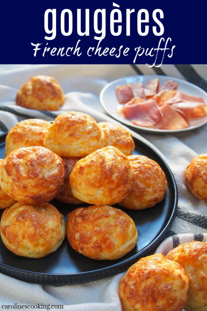 Gougères (French cheese puffs) - Caroline's Cooking