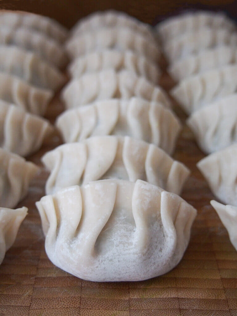 Pork and chive dumplings - Caroline's Cooking