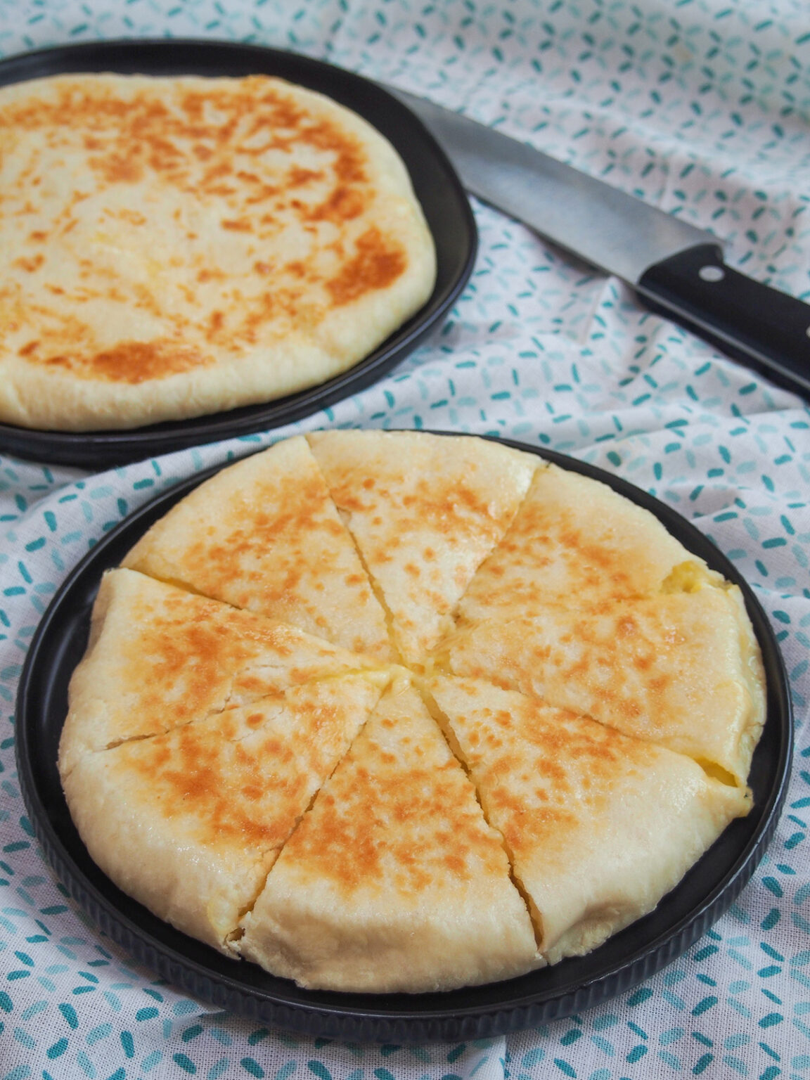Imeruli khachapuri (Georgian cheese filled bread) - Caroline's Cooking