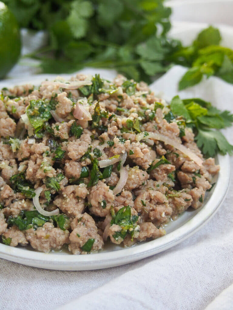 Pork larb - Caroline's Cooking