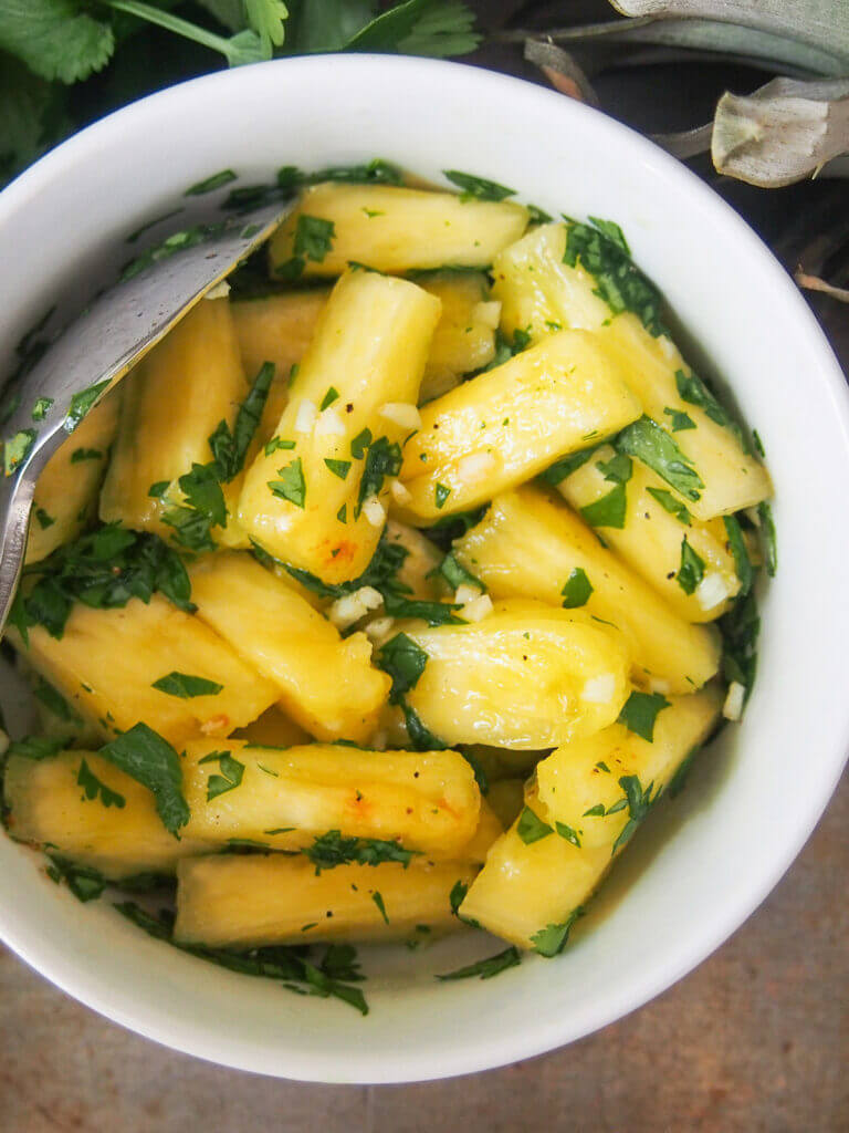 Pineapple chow (Trinidadian spiced fruit) - Caroline's Cooking